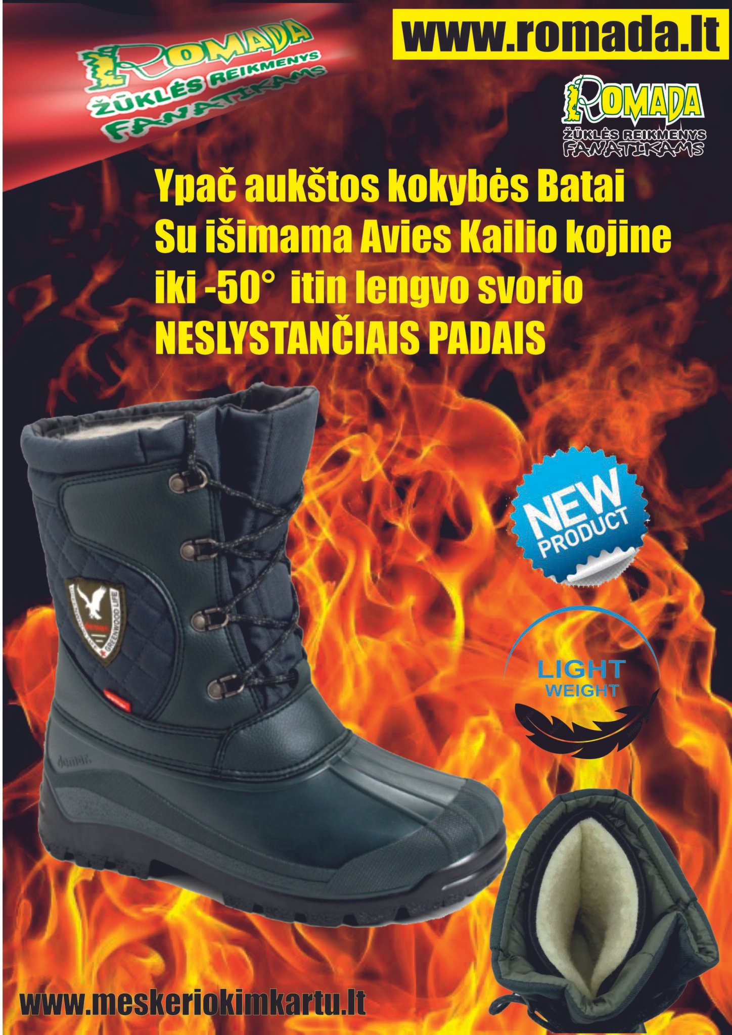 -40% Super Kaina 79eur Batai -40°C Žieminiai su Natūralia vilna Green ...